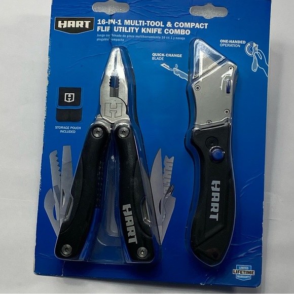 HART | Office | Hart Multitool 6 In 1 Compact Flip Utility Knife Combo ...